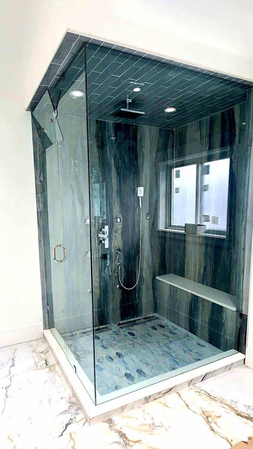 Steam Room Shower Glass in Maple Ridge - VanGlaze.ca